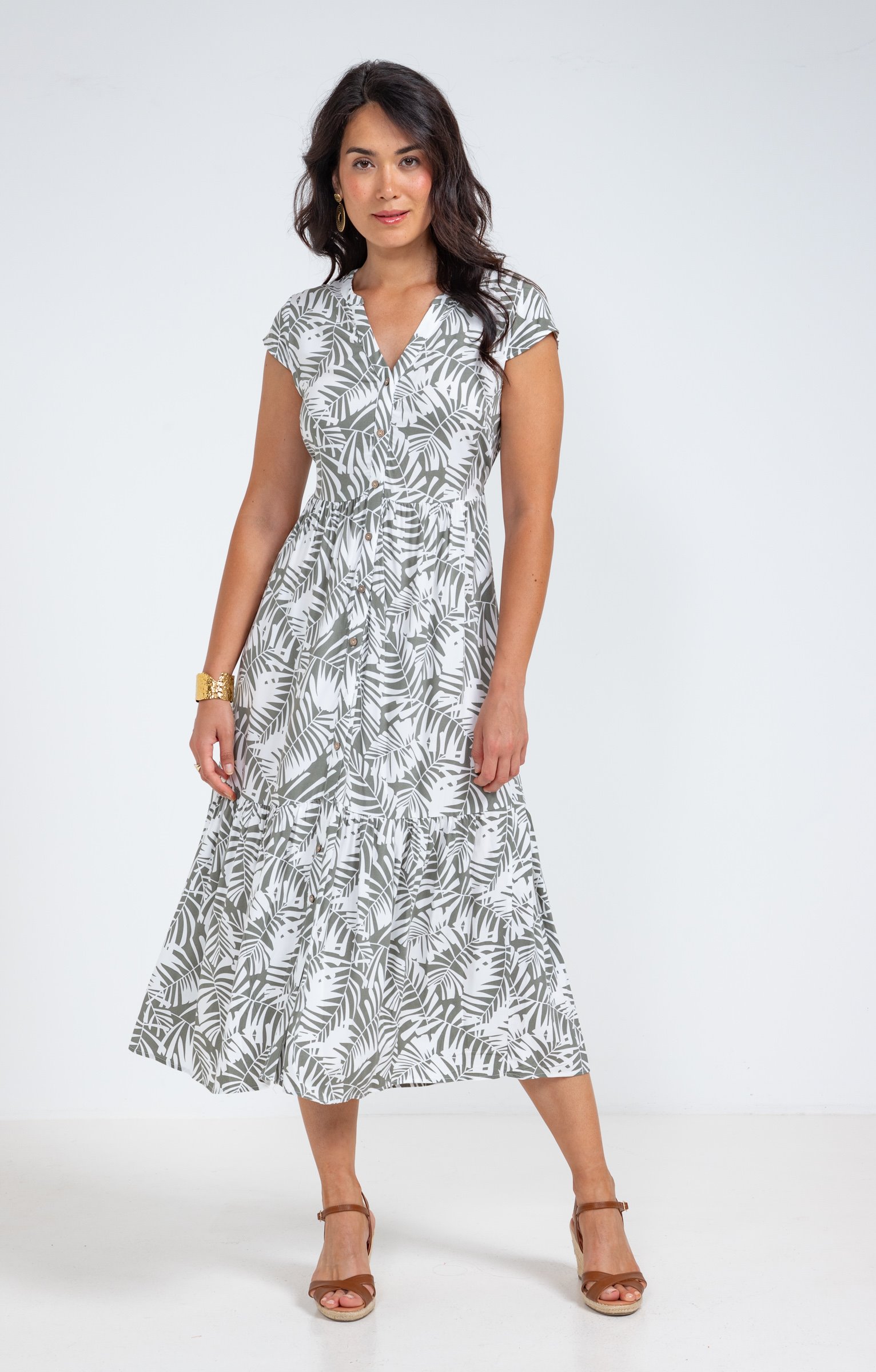 Robe longue boutonnée viscose écovero™ - 25,00€ - Armand Thiery