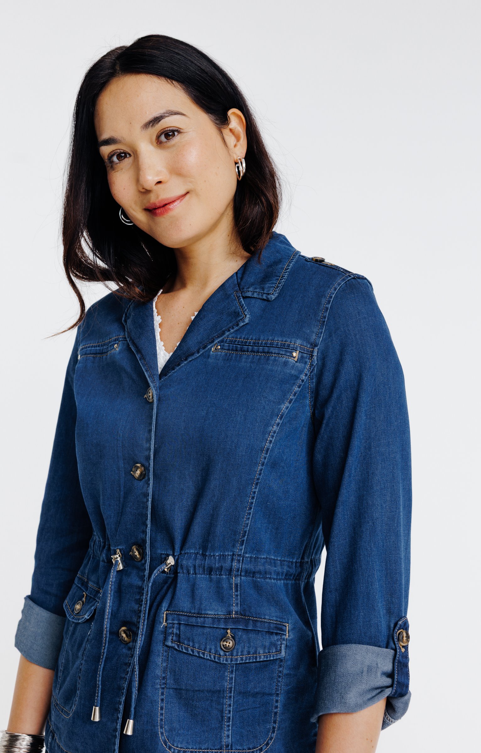 Saharienne en Tencel™ Lenzing - coloris BLEU - Armand Thiery