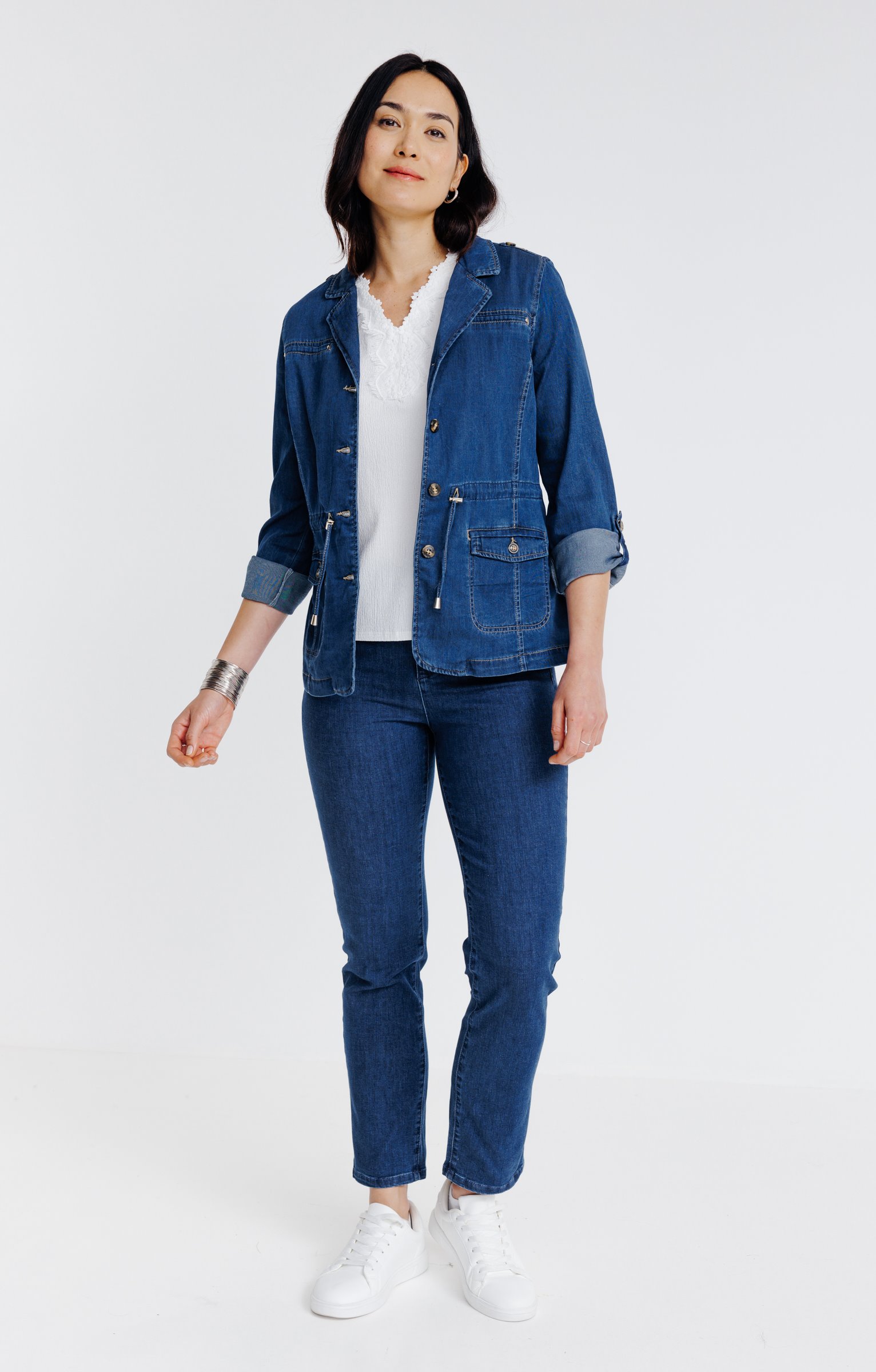 Saharienne en Tencel™ Lenzing - coloris BLEU - Armand Thiery