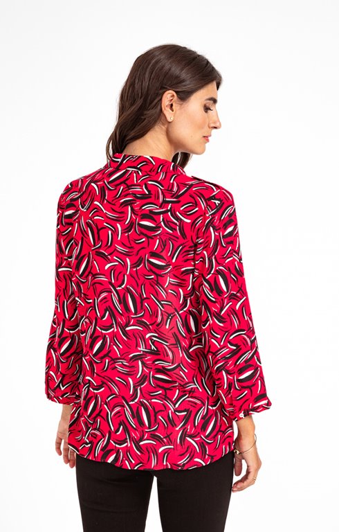 chemise imprimé géométrique - ROUGE - 15,00€ - Armand Thiery