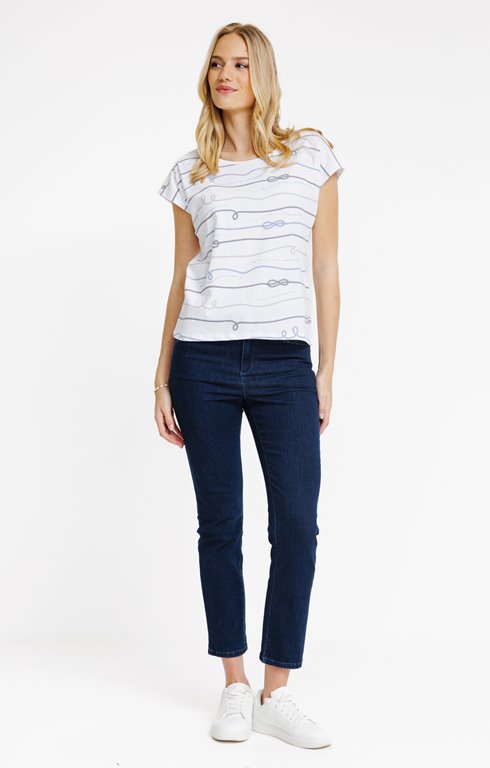 Tee-shirt imprimé manches courtes - coloris BLANC - Armand Thiery
