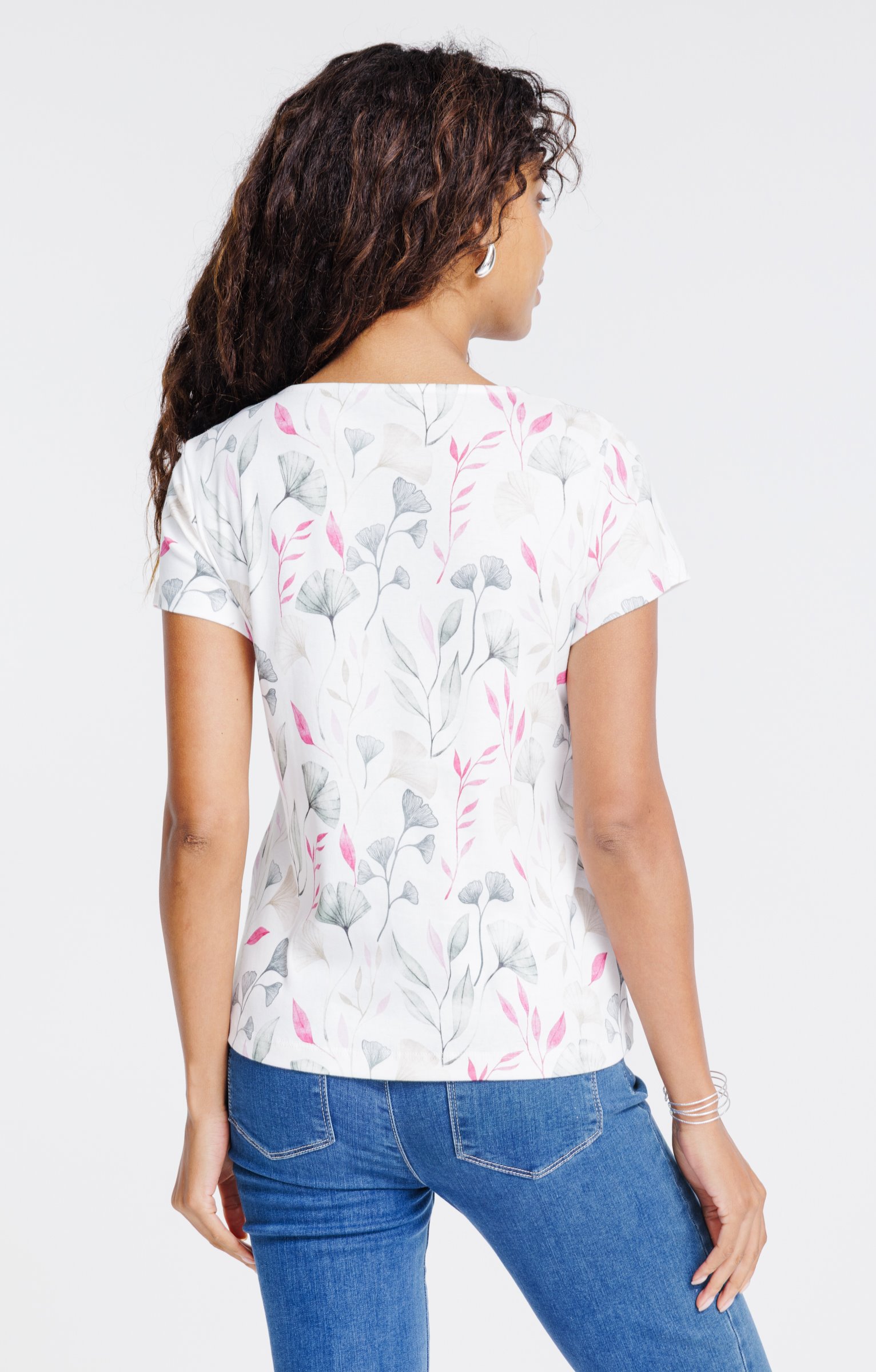Tee-shirt imprimé manches courtes - coloris BLANC - Armand Thiery