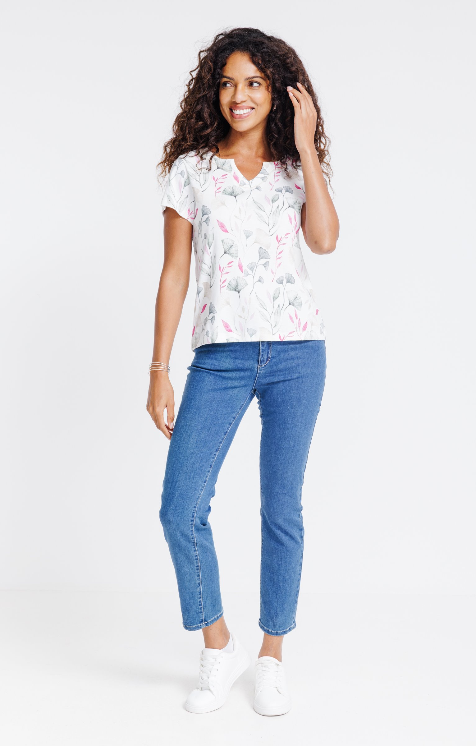 Tee-shirt imprimé manches courtes - coloris BLANC - Armand Thiery