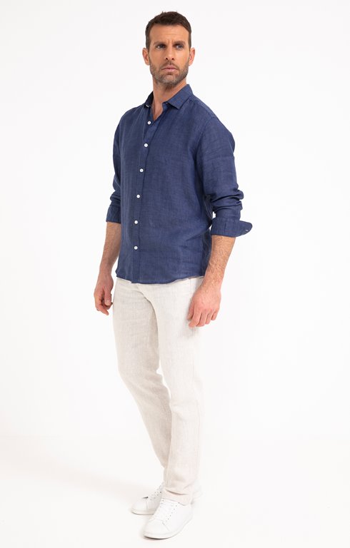 Pantalon en lin Lino avec cordon - coloris ÉCRU - Armand Thiery