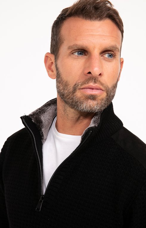 Pull col montant Eric - coloris NOIR - Armand Thiery