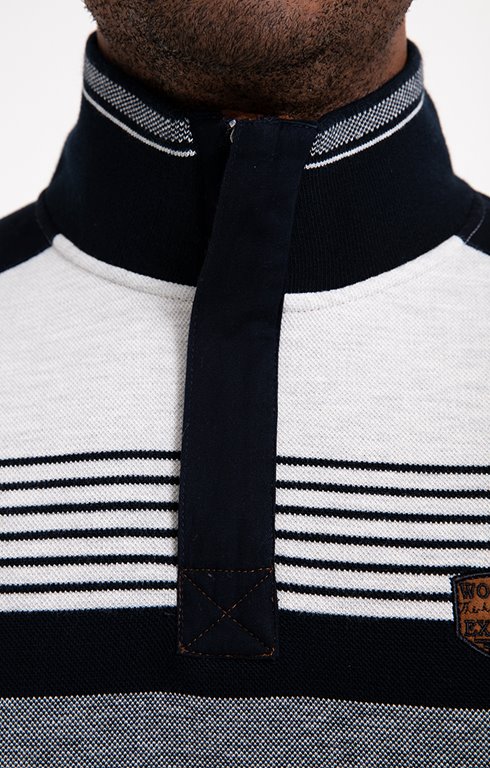 Polo col montant manches longues Blanco - 15,00€ - Armand Thiery